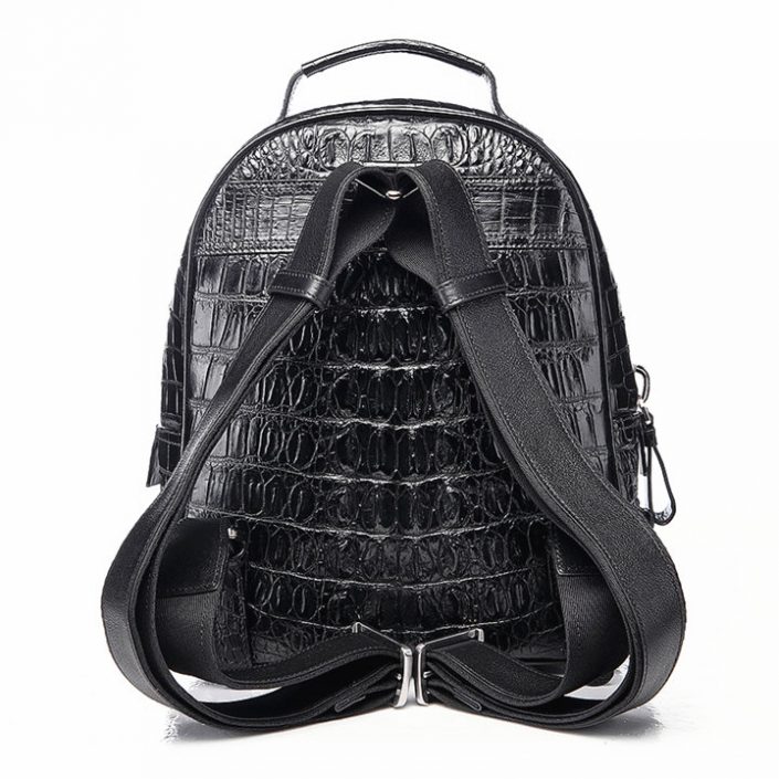 Unisex Crocodile Backpack, Casual Crocodile Laptop Travel Backpack