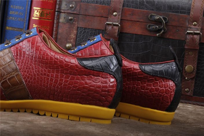 Men's Genuine Alligator Shoes Fashion Alligator Sneakers