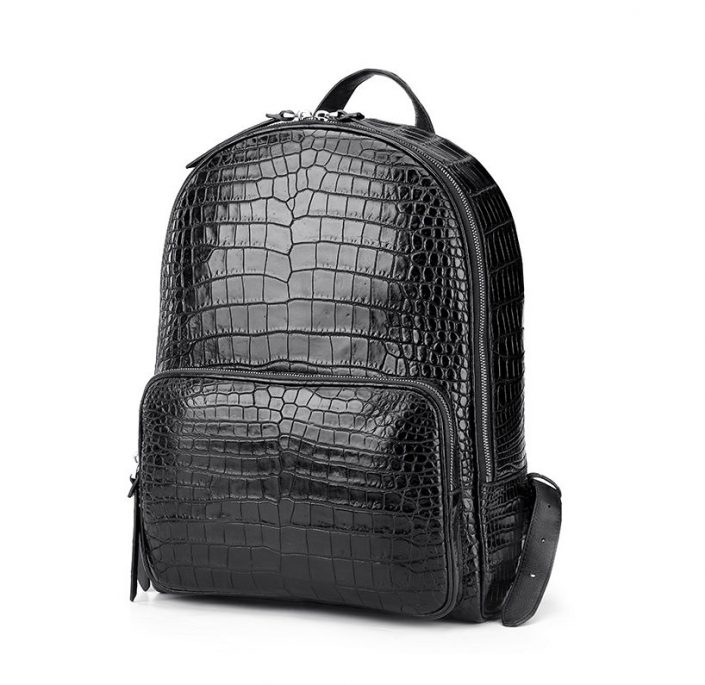 Genuine Alligator Skin Backpack, Luxury Backpack for Men