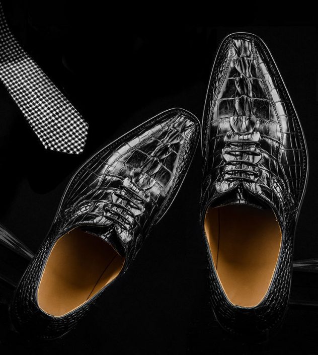 Mens Genuine Alligator Skin Shoes
