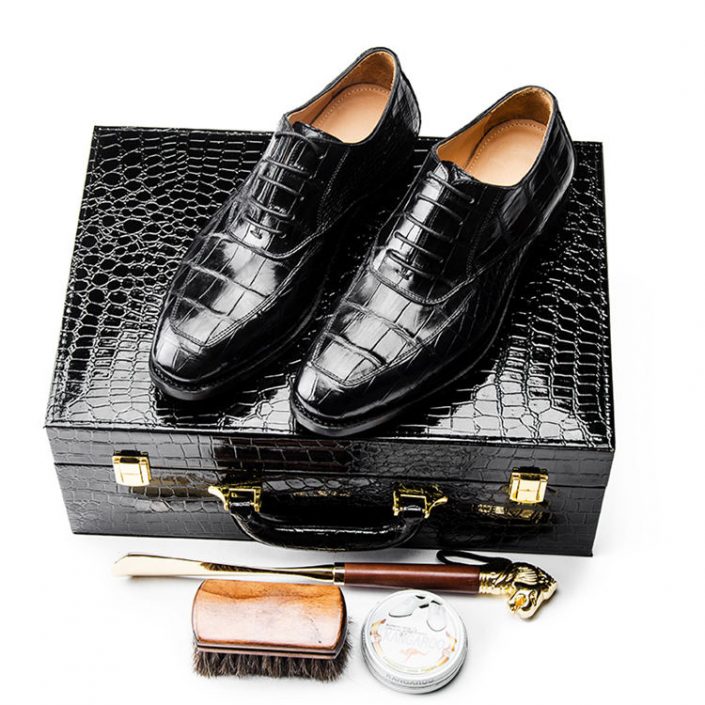 Business Alligator Leather Shoes for Men Genuine Alligator Leather Lace ...