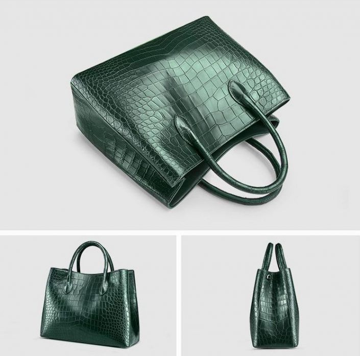 Women's Alligator Leather Handbag Tote Shoulder Bag Crossbody Purse