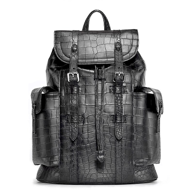 Handcrafted Alligator Skin Backpack Shoulder Bag Travel Bag