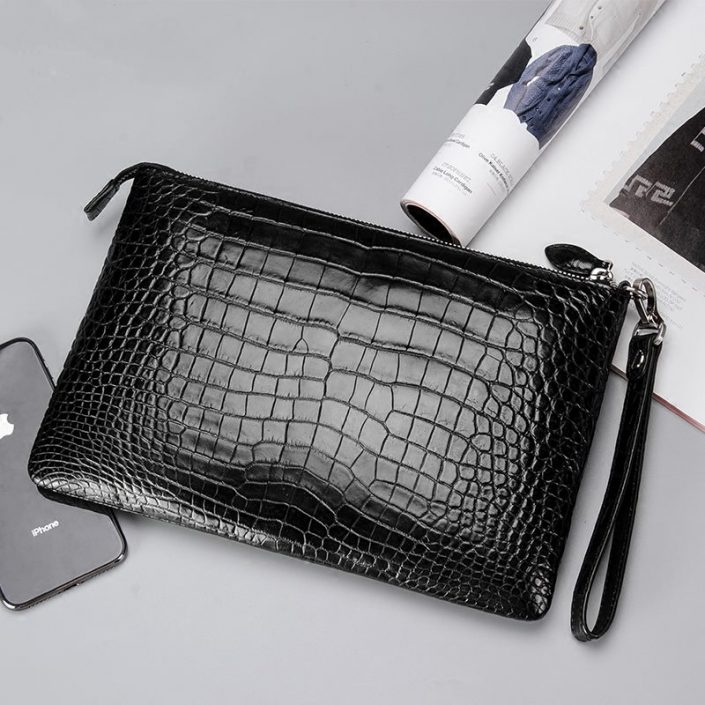 Alligator Envelope Clutch Bag Business Portfolio Briefcase Large Wallet ...