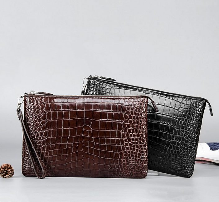 Alligator Envelope Clutch Bag Business Portfolio Briefcase Large Wallet ...