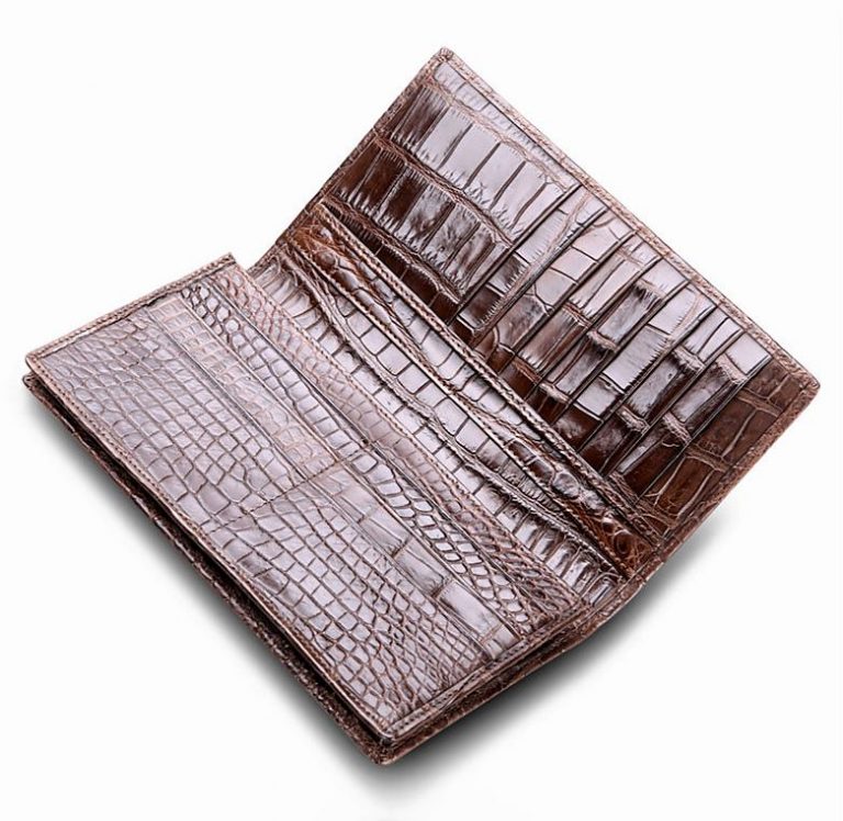 Alligator Multi-Card Long Bifold Wallet Alligator Suit Wallet for Men