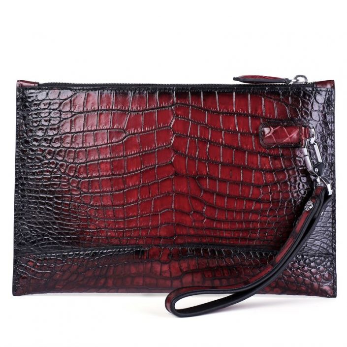 Casual Alligator Skin Envelope Clutch Bag Business Portfolio Briefcase ...