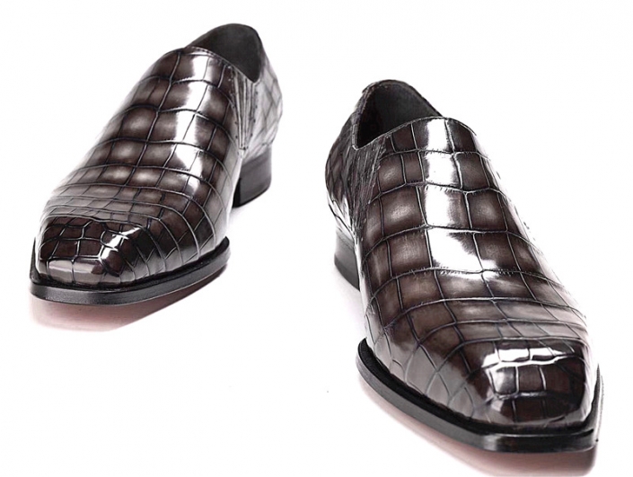 Designer Alligator Skin Slip-on Loafers for Men