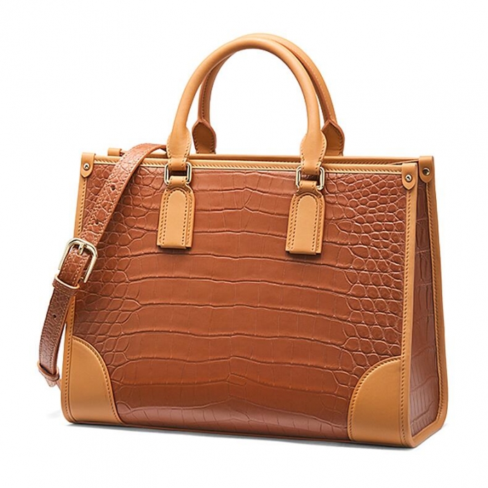 Alligator Satchel Handbags Shoulder Purses Work Bags for Women