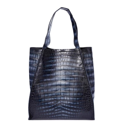 Unisex Alligator Tote Handbags Patina Shopping Bags