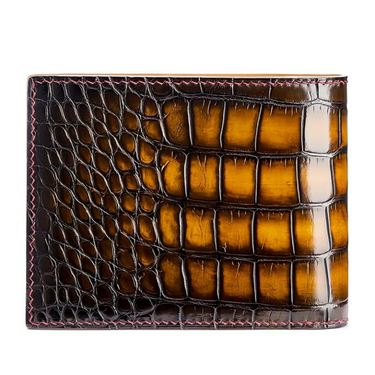 Classic Alligator Bifold Wallets Hand-painted Wallets for Men