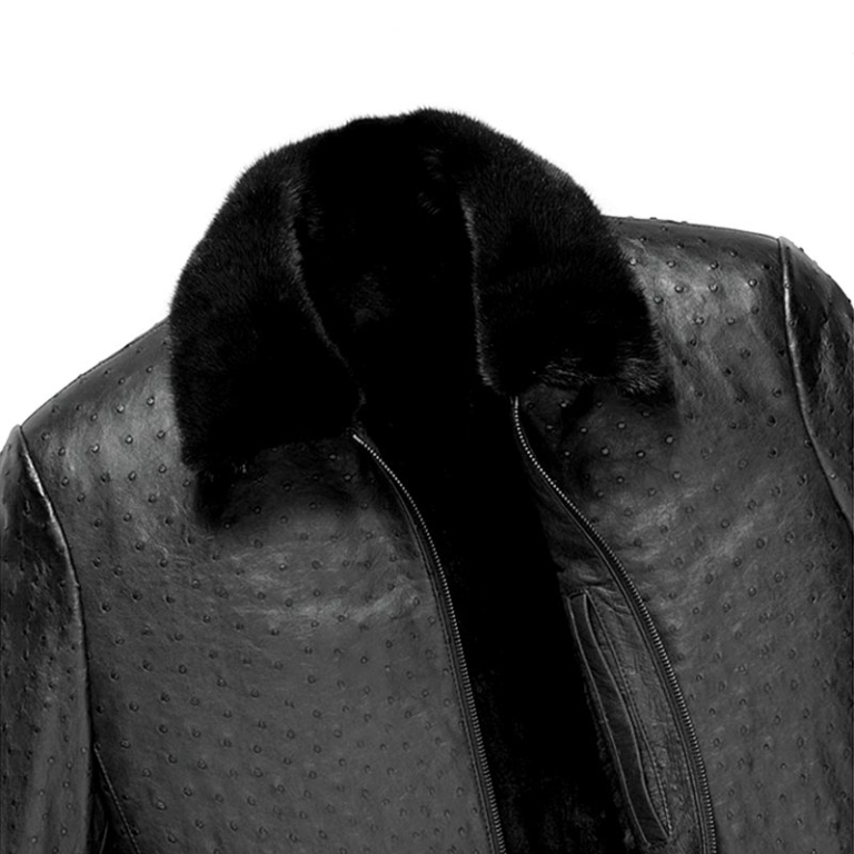 Classic Ostrich Jackets with Mink Fur Lining