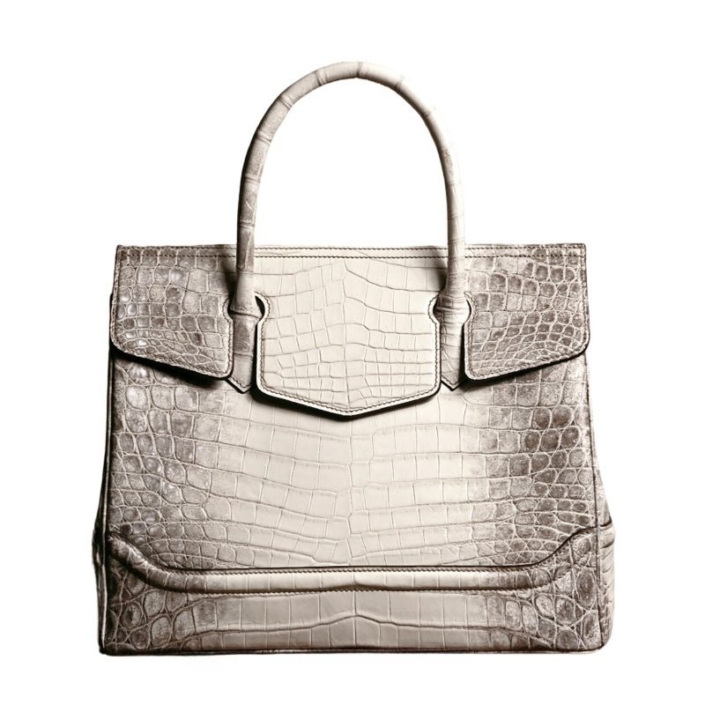 Glacial White Nile Crocodile Handbag for Women